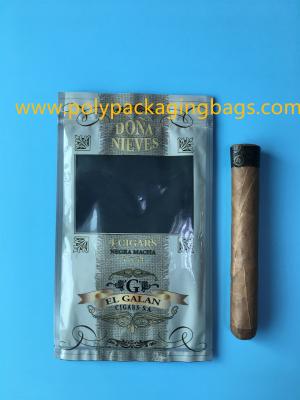 Custom cigar moisturizing fresh zipper ziplock bag with transparent window