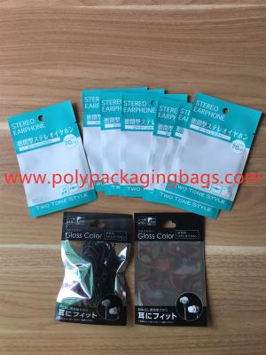 China Headphone Cable Electronic Digital Foil Ziplock Bags With Transparent Window for sale