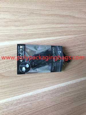 China Headphone Cable Electronic Digital Foil Ziplock Bags With Transparent Window for sale