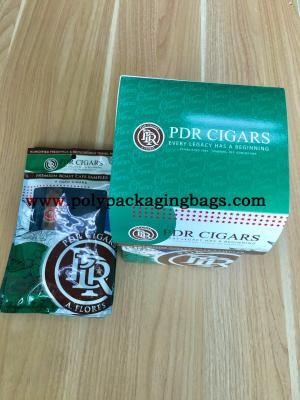 China Bolsos impresos verde del Humidor del cigarro de la caja de presentación BOPP for sale