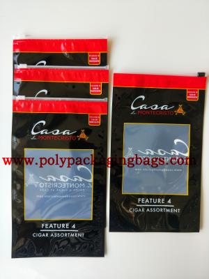 China Wiederversiegelbare des Schieber-Reißverschluss-und Fenster-OPP Zigarren-Tabak-Tasche zu verkaufen