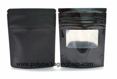 China Stand Up Zipper Plastic Pouch Standup Bag with transparent window For Food Packaging for sale