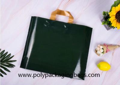 China Biodegradable 0.13mm Poly Plastic Loop Handle Bags for sale