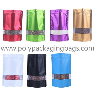 China Matt Aluminum Foil Ziplock Bags With Frosted Window for sale