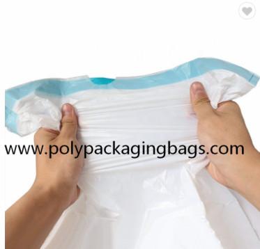 China Ldpe Material Drawstring Degradable Garbage Bag Roll Recyclable for sale