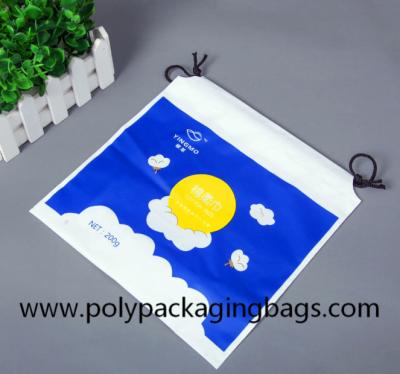 China FSC 0.07mm PE Drawstring Packaging Bags for gift packaging for sale