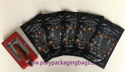 China Custom Printed Moisture Humidity Proof Cigar Tobacco Packaging Bag With Zipper for sale