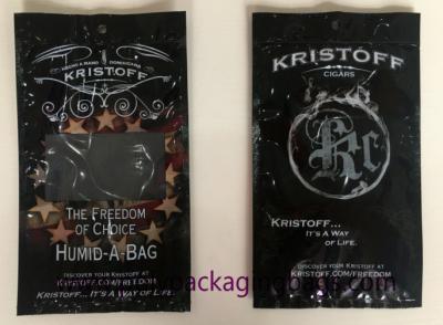 China Custom Printed Moisture Humidity Proof Cigar Tobacco Packaging Bag With Zipper for sale