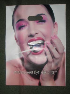 Cina Sacchetti di plastica tagliati cosmetico alla moda della maniglia con il rinforzo laterale in vendita