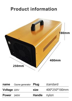 Cina Purificatore portatile giallo dell'aria dell'ozono del generatore dell'ozono di 16G 32G in vendita