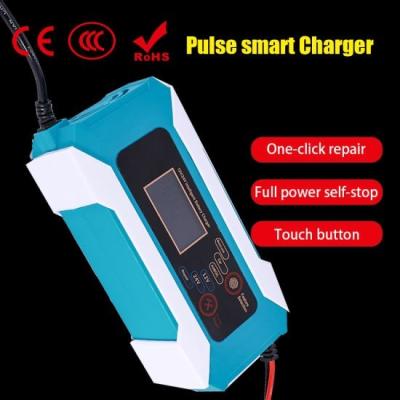 中国 LCD表示との12V 5Aのオートバイのカー・バッテリーの充電器の脈拍修理鉛酸蓄電池の充電器12V 5A 販売のため