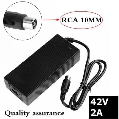 China Carregador de bateria do lítio de Ion Lotus Battery Charger RCA 10mm 42V 36V 2A do lítio à venda
