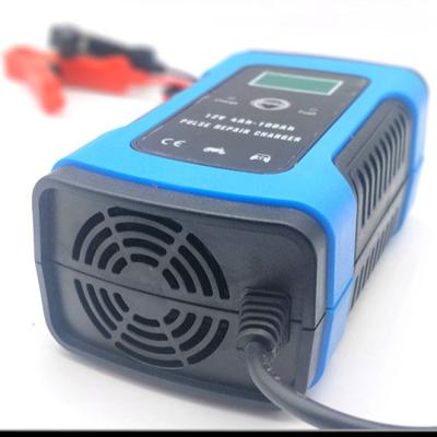 China Intelligent 6A 12V Battery Chargers Fast Power Charging Digital LCD Display for sale