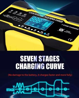 Cina caricatore intelligente accumulatore per di automobile di tensione LCD di riparazione di impulso del touch screen di 12V 10A in vendita