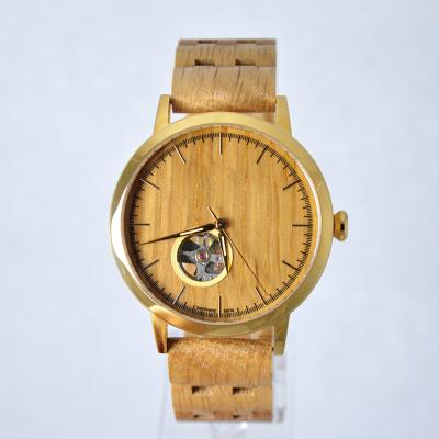 China stell and wooden mechanical watches with Japan mechanical movement, 5ATM ,OEM/ODM are welcome,MOQ:100pcs for sale