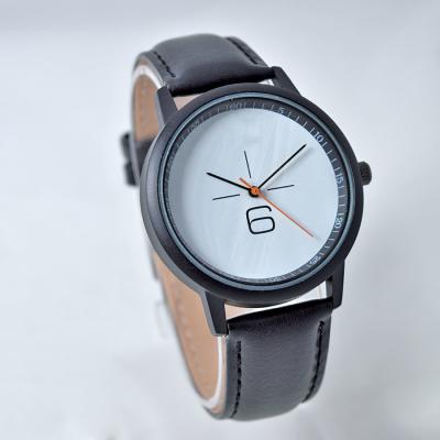 China Alloy watches with Genuine leather strap ,Japan Movt with,men's watches,3 ATM waterproof Black strap for sale