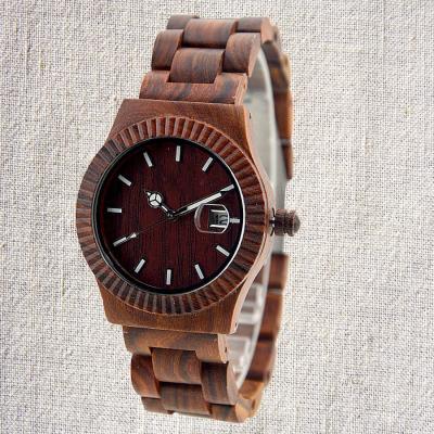China ebony wooden watches with Japan movement,,OEM/ODM are welcome,MOQ:100pcs for sale