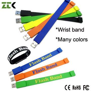 Cina Bastone su ordinazione dell'USB Flash della banda di polso, azionamento ad alta velocità di stoccaggio di USB di USB 2.0 micro in vendita