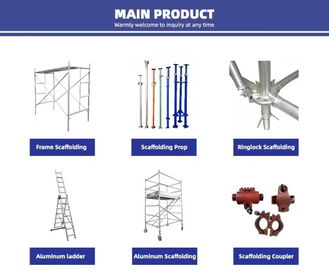 Scaffolding system setup for building maintenance