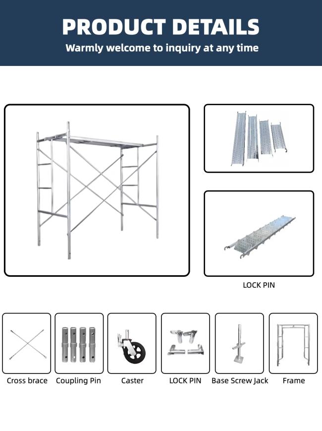 H-frame scaffolding technical specifications and dimensions