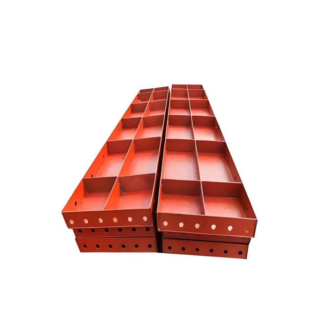Galvanized steel formwork installation in industrial construction