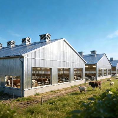 China Small Steel Frames Prefab Farm Buildings Lightweight Rust Resistant for sale