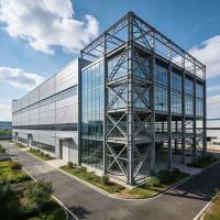 Quality Prefabricated Commercial Steel Frame Building Wind Resistant For Warehouses for sale