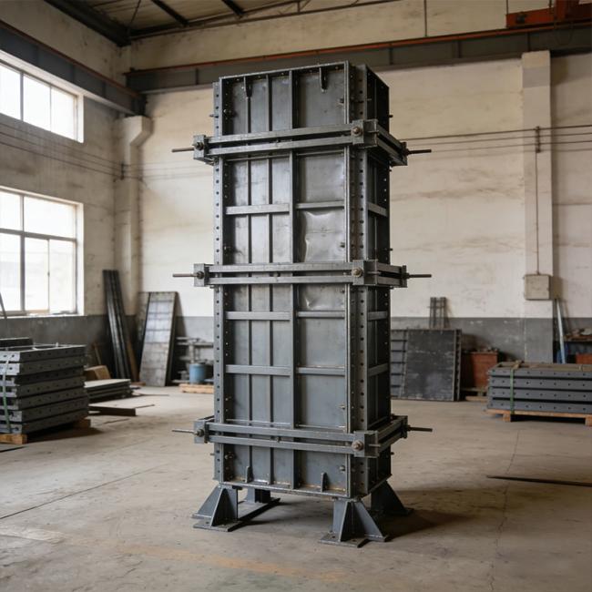Steel formwork system for columns and walls