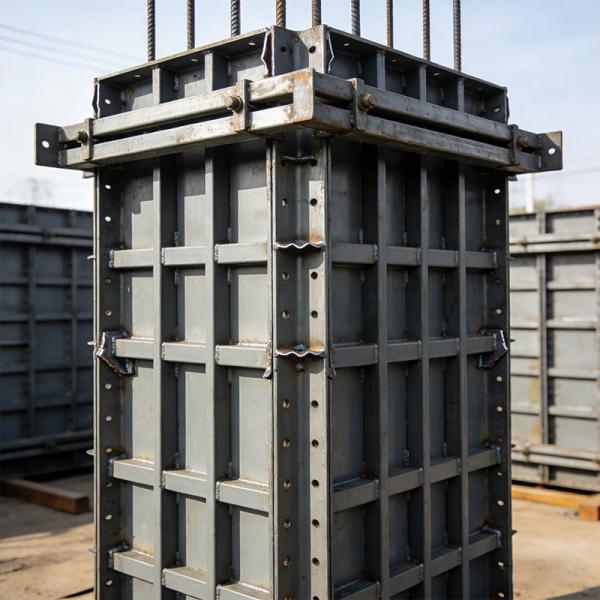 Quality Construction Concrete Column Steel Formwork Custom Adjustable Reusable for sale