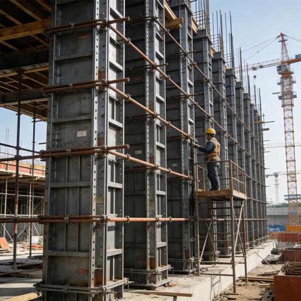 Quality Q235B Cast In Place Reinforced Concrete Columns With Adjustable Column Formwork for sale
