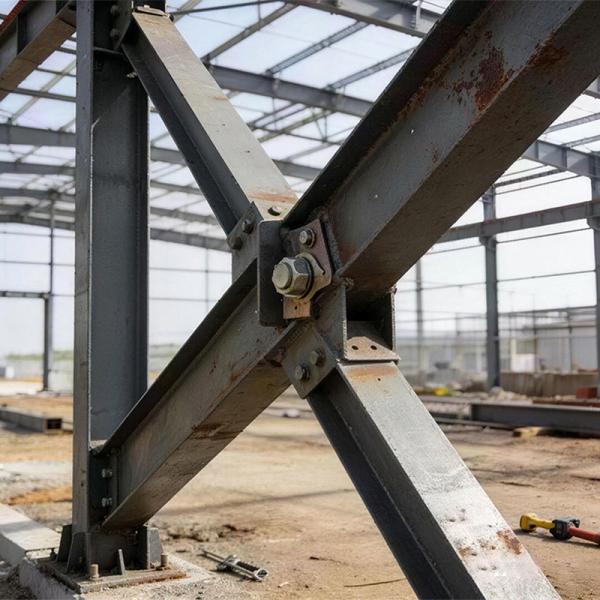 Quality Q355B Q235B Steel Frame Support For Industrial / Civil Buildings for sale