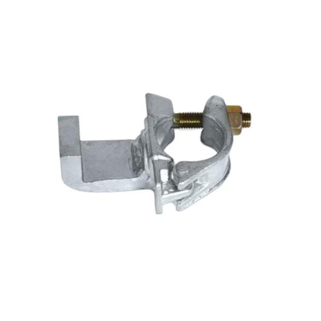 Anti-corrosion treated scaffolding fasteners with zinc coating visible