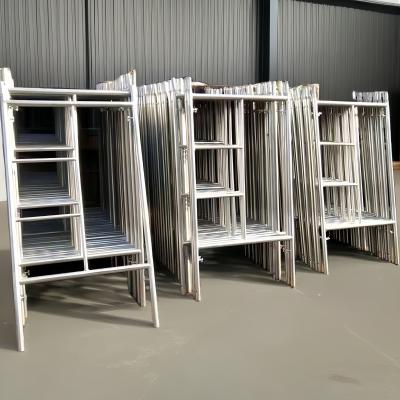 China Galvanized Steel Frame Scaffolding with Caster Wheels and Customizable Sizes for Construction for sale