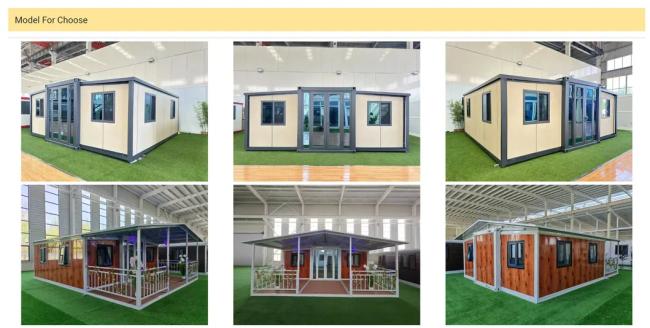 Interior view of expandable container house living area