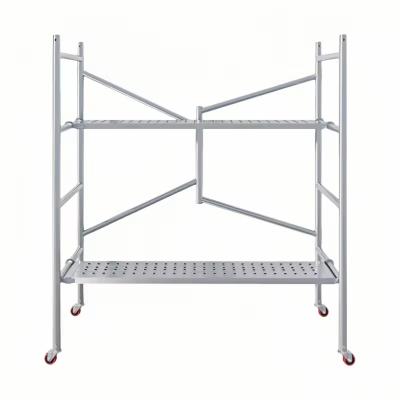 China Foldable Movable Scaffolding with Swivel Casters and Brakes Compact Folding Design Meets OSHA ANSI Standards for sale