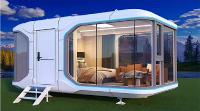 China Luxury Modular Tiny Home with Galvanized Steel Frame, Panoramic Glass Design, and Smart Living System for sale