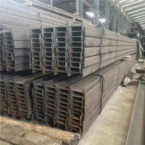 Steel frame building construction showing structural components