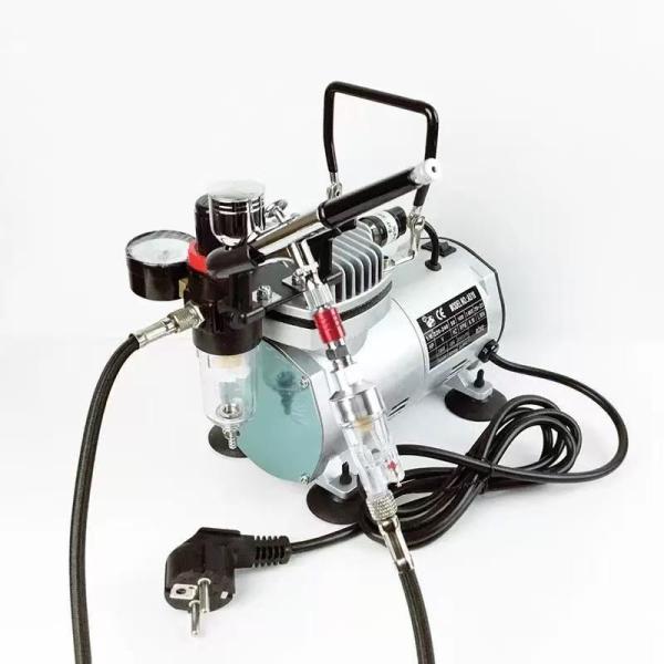 Quality Portable Powerful Rechargeable Mini Compressor Airbrush Kit Moisture Trap Auto-stop Eco-Friendly Nail Art Paint for sale