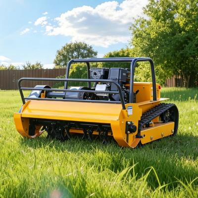 China European Spot Multifunctional Remote Control Tracked Mower Cutting Flail Mower Durable Garden Machinery Zero Rotation Lawn Mower for sale