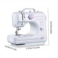 China Hot-Selling Mini Portable Sewing Machine | 12-Thread Overlock | Household Sewing with Thick Material & Buttonhole Function for sale