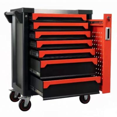 China 7-Drawer #Trending JimBon Wholesale Rolling Tool Cabinet Lock Side Door | Heavy-Duty Tool Chest Storage Trolley OEM Toolbox for sale