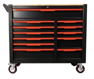 China 9-Drawer Heavy-Duty Rolling Tool Chest Wood Top | 500kg Capacity OBM Custom Color Ball Bearing Drawers 3-Year Warranty for sale