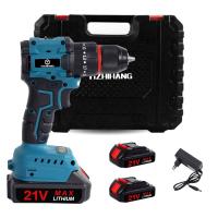 China Portable Cordless Electric Drill with Rechargeable 21v Battery, Wireless, Multi-functional, Variable Speed, Mini Drill for sale