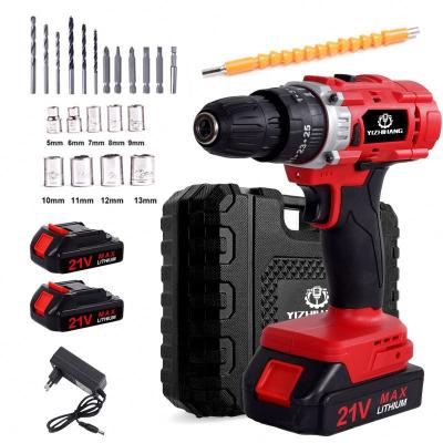 China 21v Lithium Battery Cordless Electric Drill with Accessory Drill Bit, Cordless Electric Drill Screwdriver Tool Set for sale