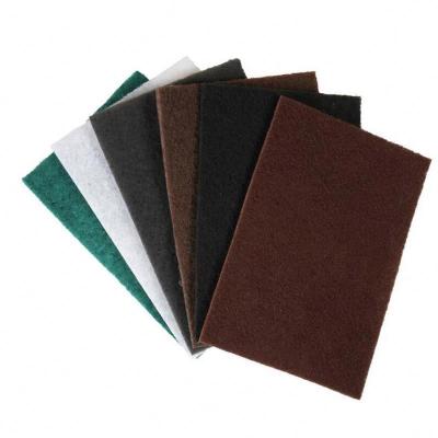 China 7447 Scouring Pad Sheets Red Heavy Duty Hand Polishing Pad Scouring Polishing Pad for sale