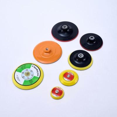 China Hot Sales 4.5'' Red Round Hook and Loop Backing High Hardness Abrasive Pad Polishing Wheel for Car Use with Angle Grinder for sale