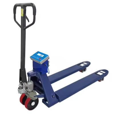China Warehouse Container Lift Electric Forklift Scale Pallet Truck Scale 5000kg for sale