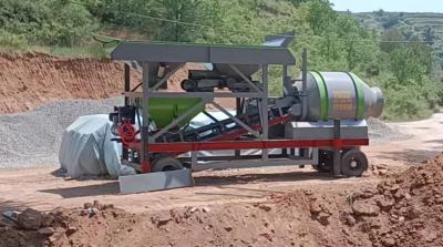 China XDEM Mobile Concrete Batching Plant Drum Type Mixing 46kw for sale