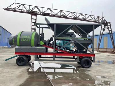 China XDEM Mobile Concrete Batching Plant Drum Type Mixing 46kw for sale