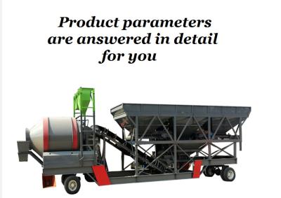 China XDEM Mobile Concrete Batching Plant Drum Type Mixing 46kw for sale